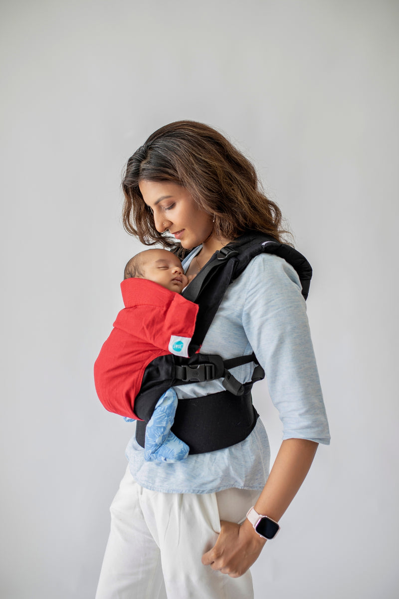 Aseema Baby Carrier - Ruby Red Stylish Support – Soul Baby Carriers